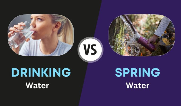 5 Difference Between Drinking Water and Spring Water in Table